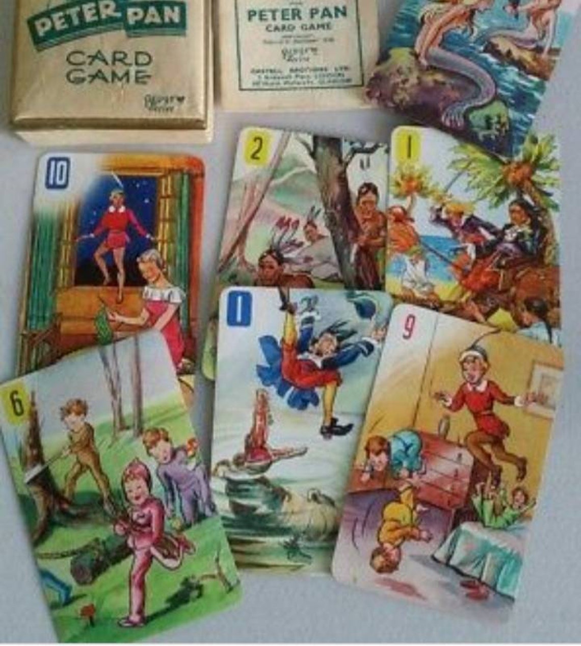 Peter Pan 1940s Pepys Picture Playing Cards. Fabulous Colours - Etsy