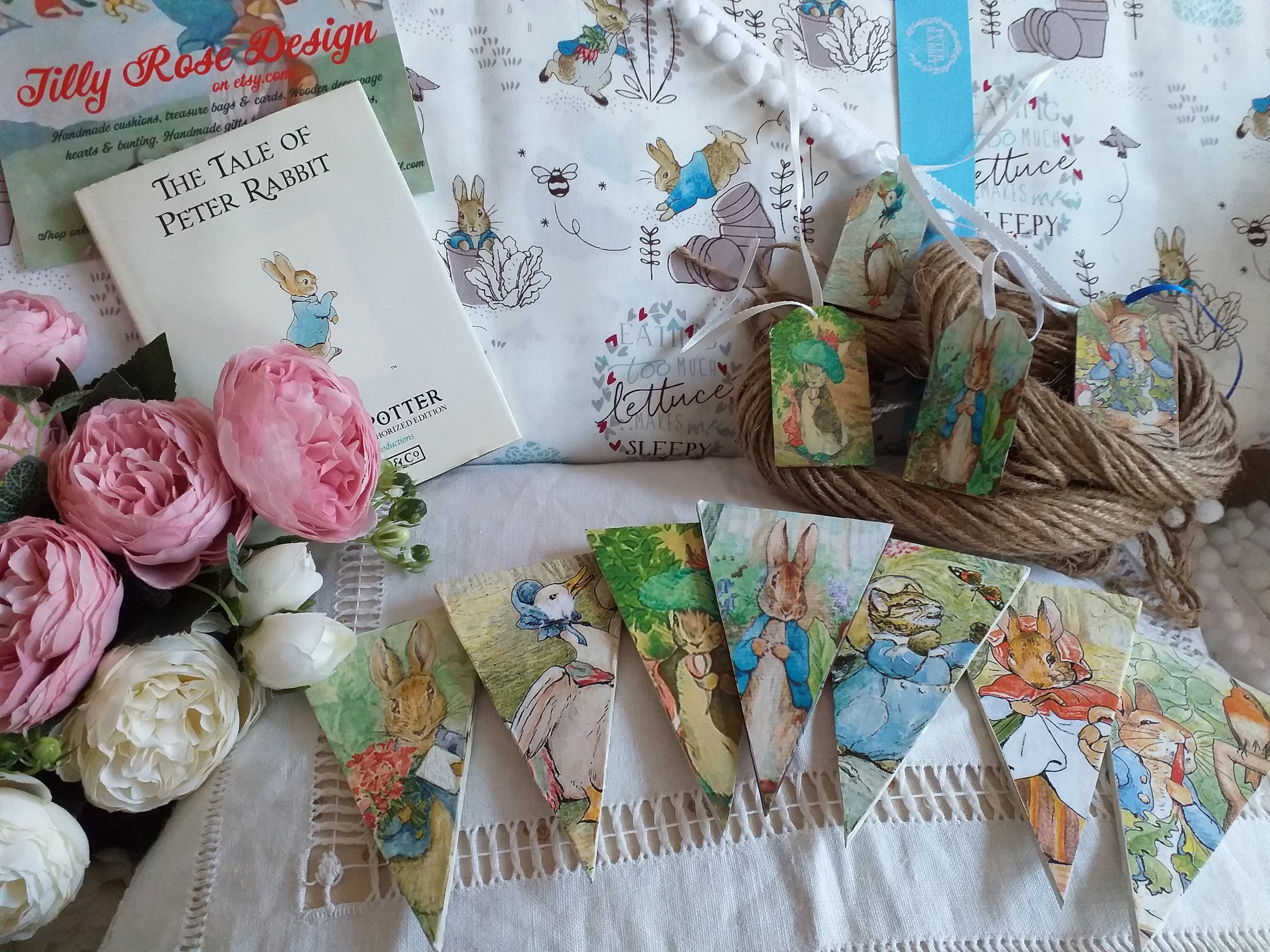 Peter Rabbit Bunting Hand Crafted Wooden Bunting/garland 3 - Etsy UK