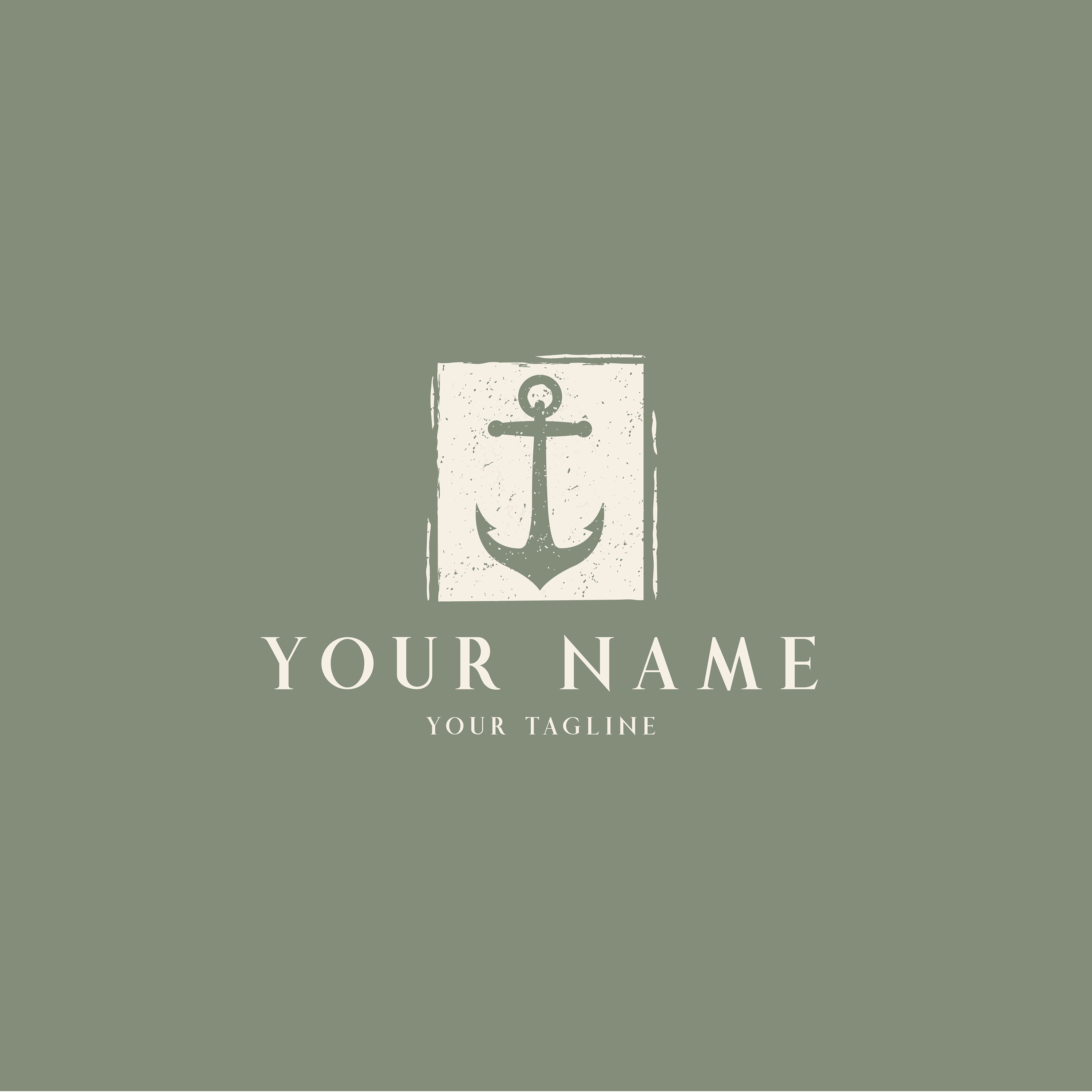 Anchor Logo Design to Be Customized With Your Texts and Colors - Etsy