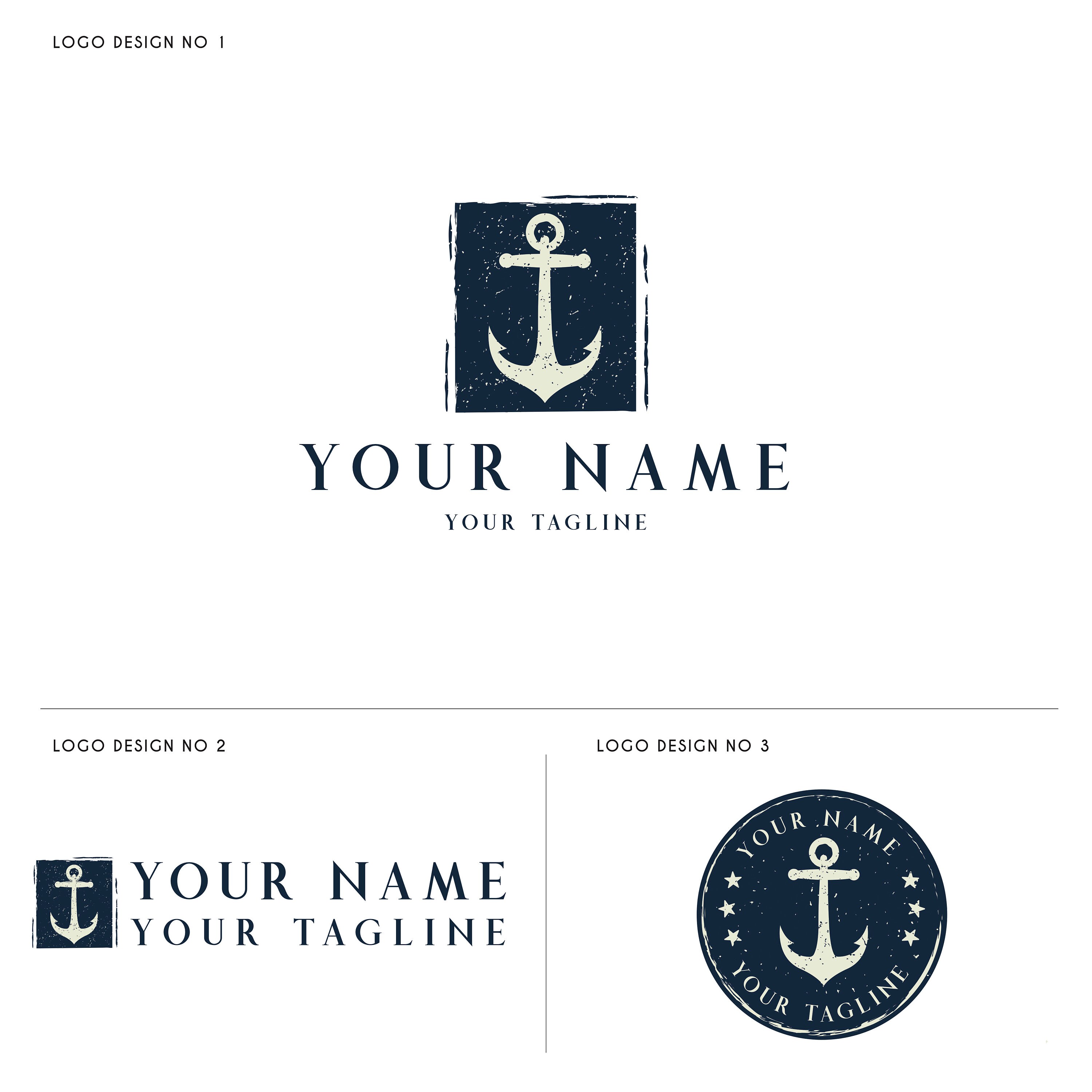 Anchor Logo Design to Be Customized With Your Texts and Colors - Etsy