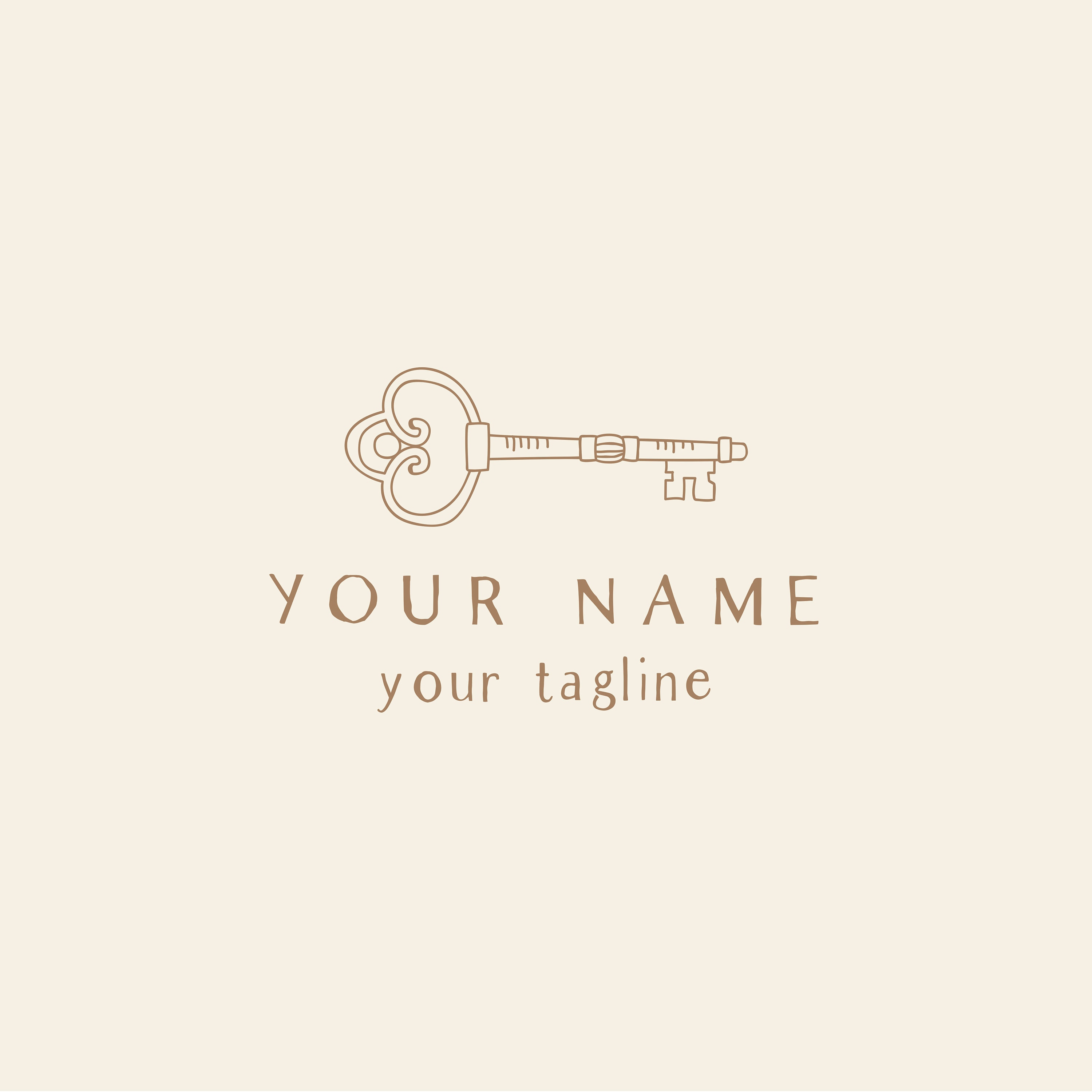 Hand Drawn Vintage House Key Logo Design to Be Customised - Etsy Australia