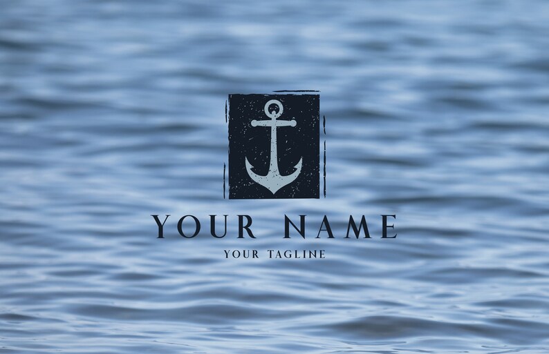 Anchor Logo Design to Be Customized With Your Texts and Colors - Etsy