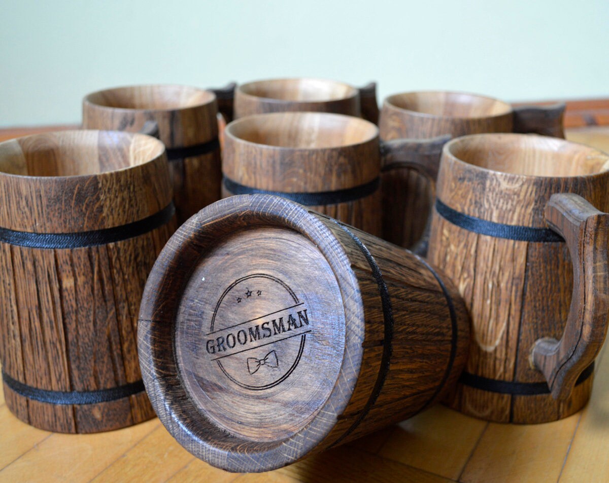 Engraved Beer Mug Wooden Beer Mug Beer Cup Engraved Beer Stein | Etsy