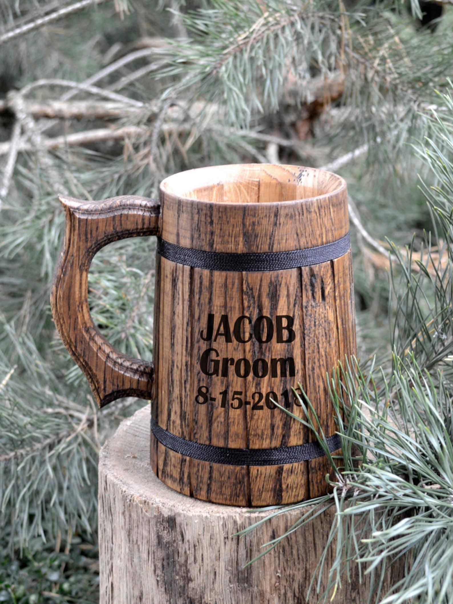 Engraved Beer Mug Wooden Beer Mug Beer Cup Engraved Beer Stein - Etsy