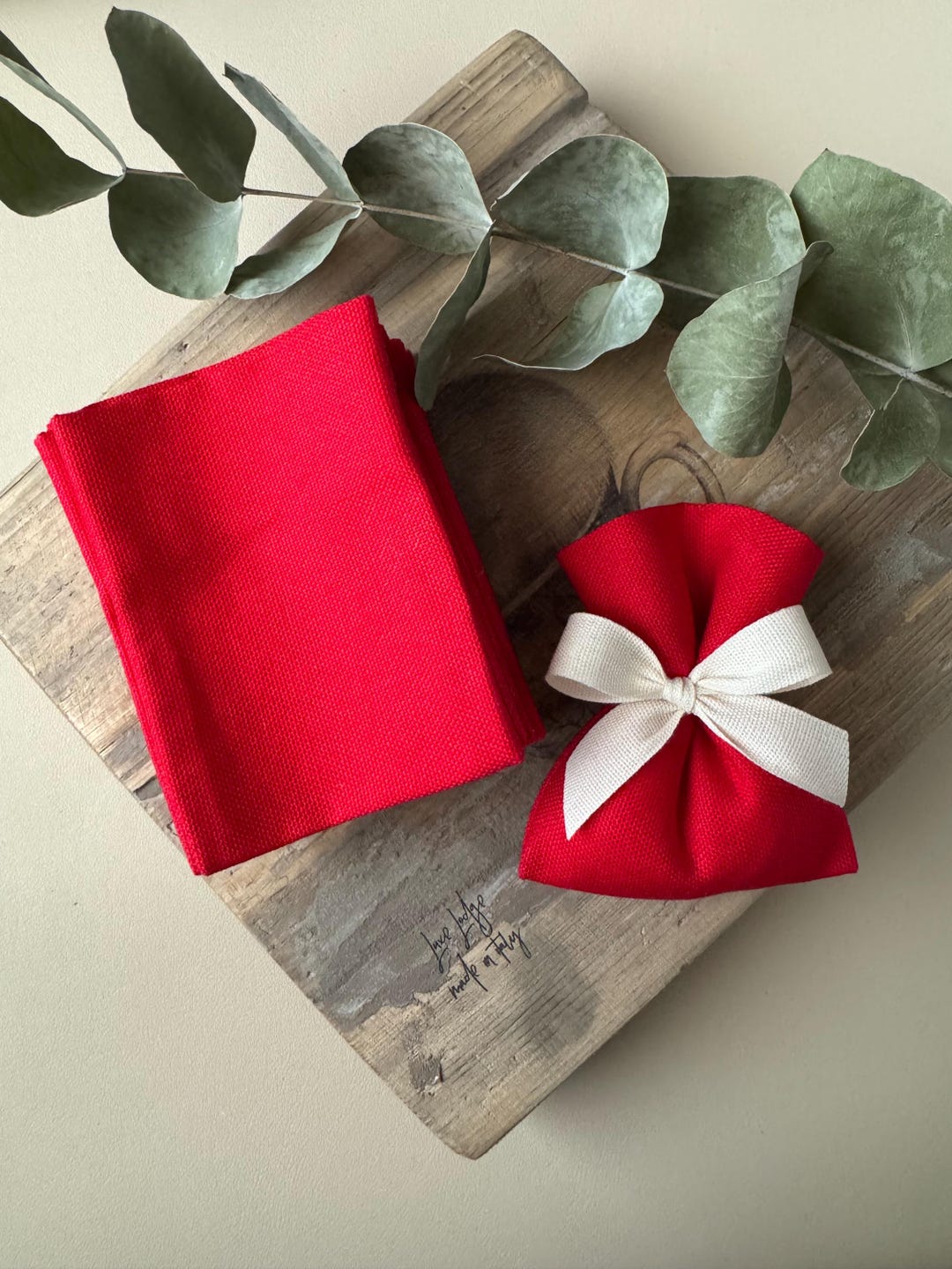 Occasione 10 Sacchetti Mini Rosso in Cotone Fai Da Te Con Nastro, 2 ...