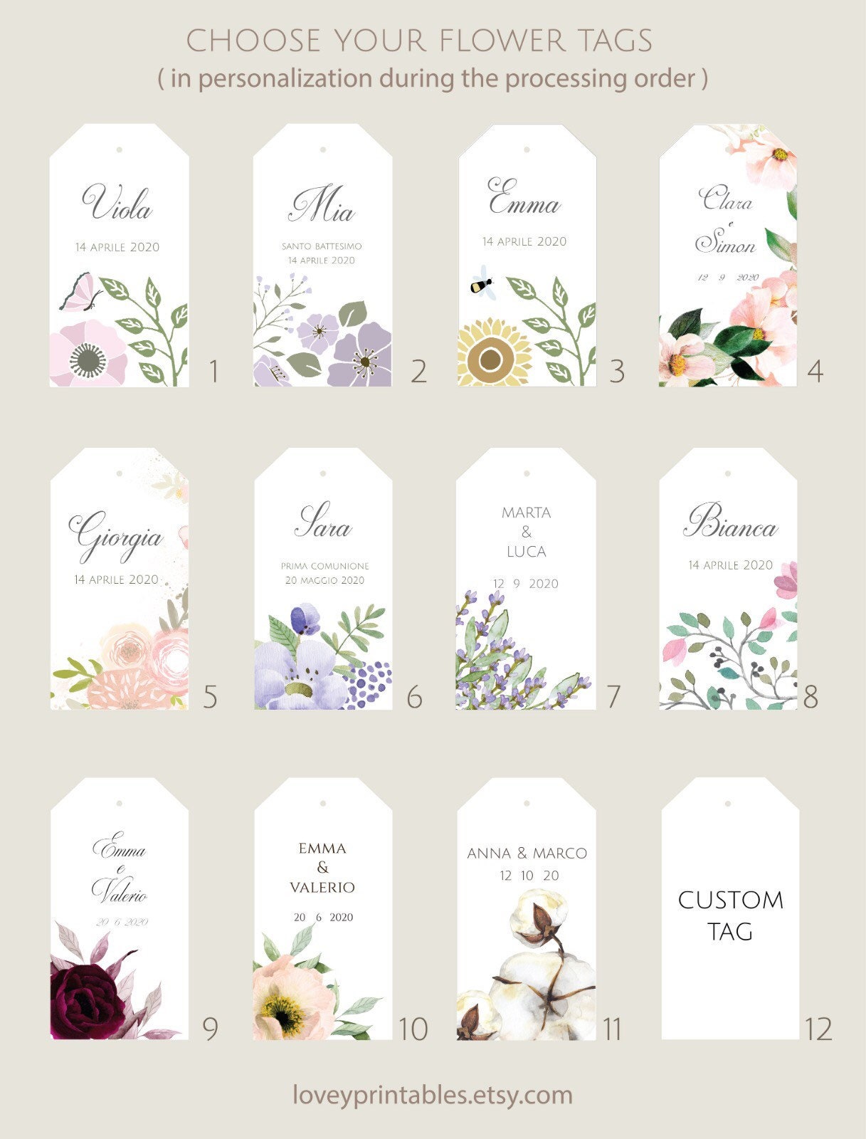 Custom Favor Bag Personalized Thank You Gift Custom Name and | Etsy