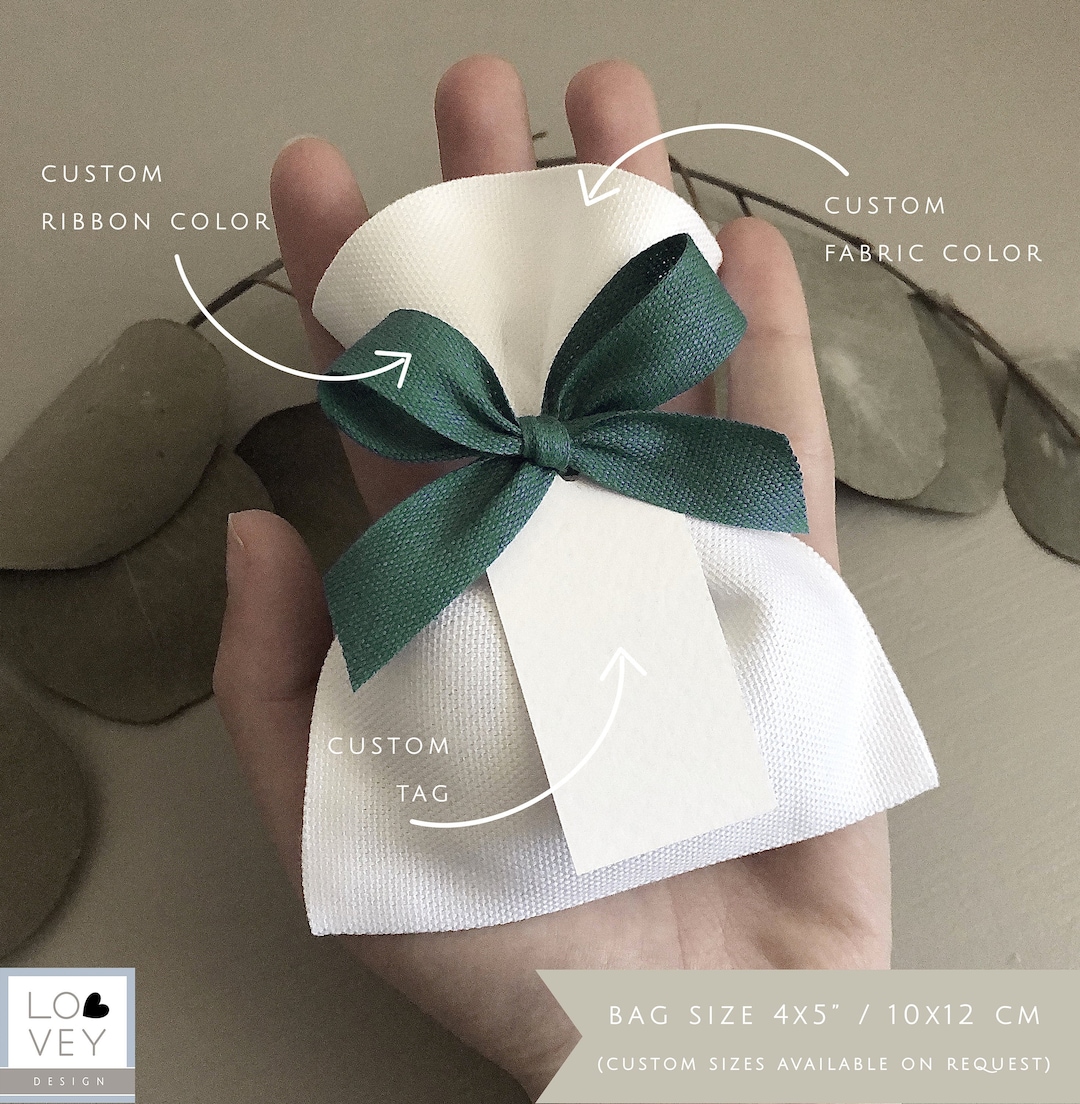 Custom Favor Bag, Personalized Thank You Gift, Custom Name and Date ...