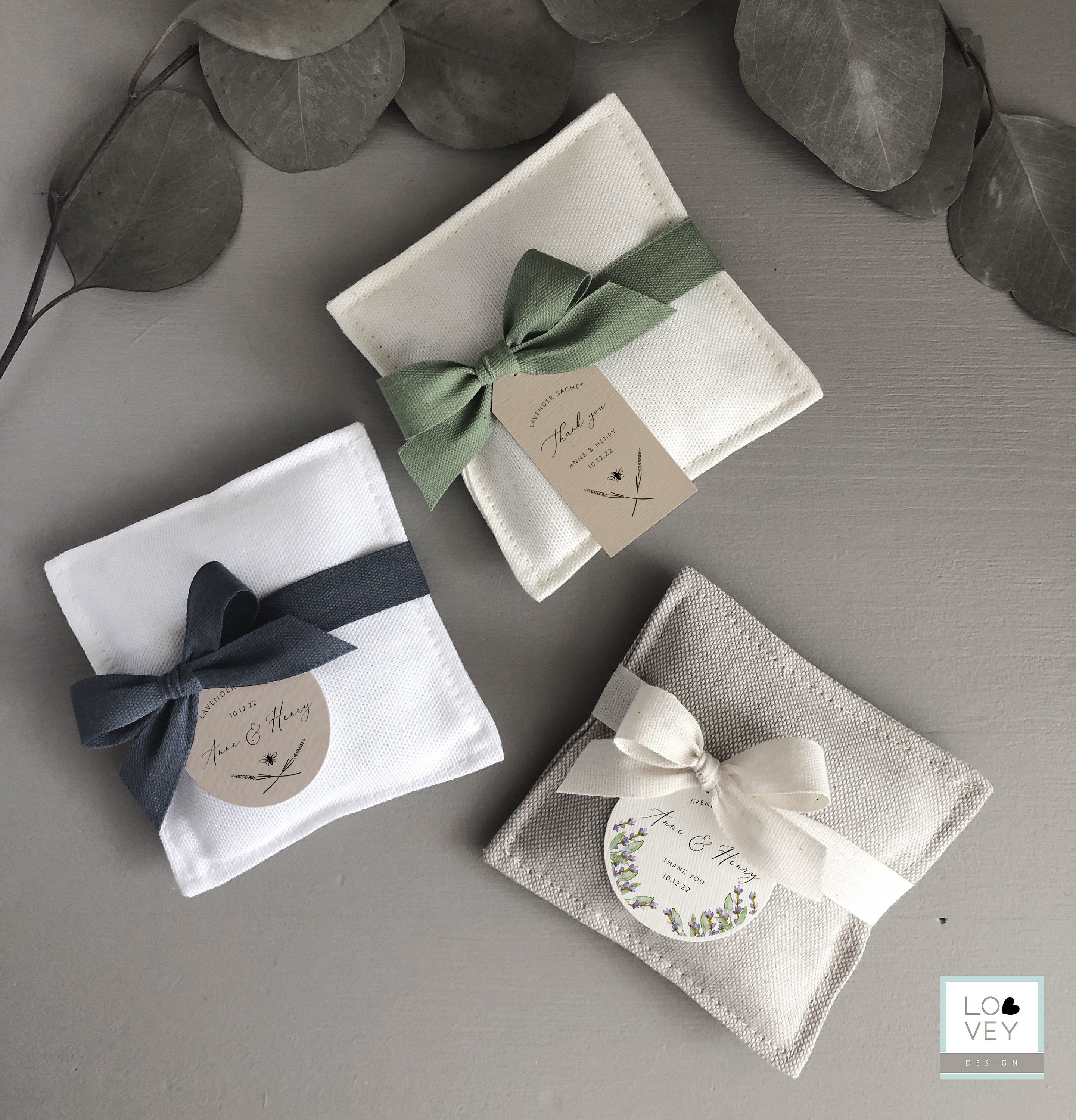 Natural Cotton Sachets With Dried Lavender Wedding & Party | Etsy