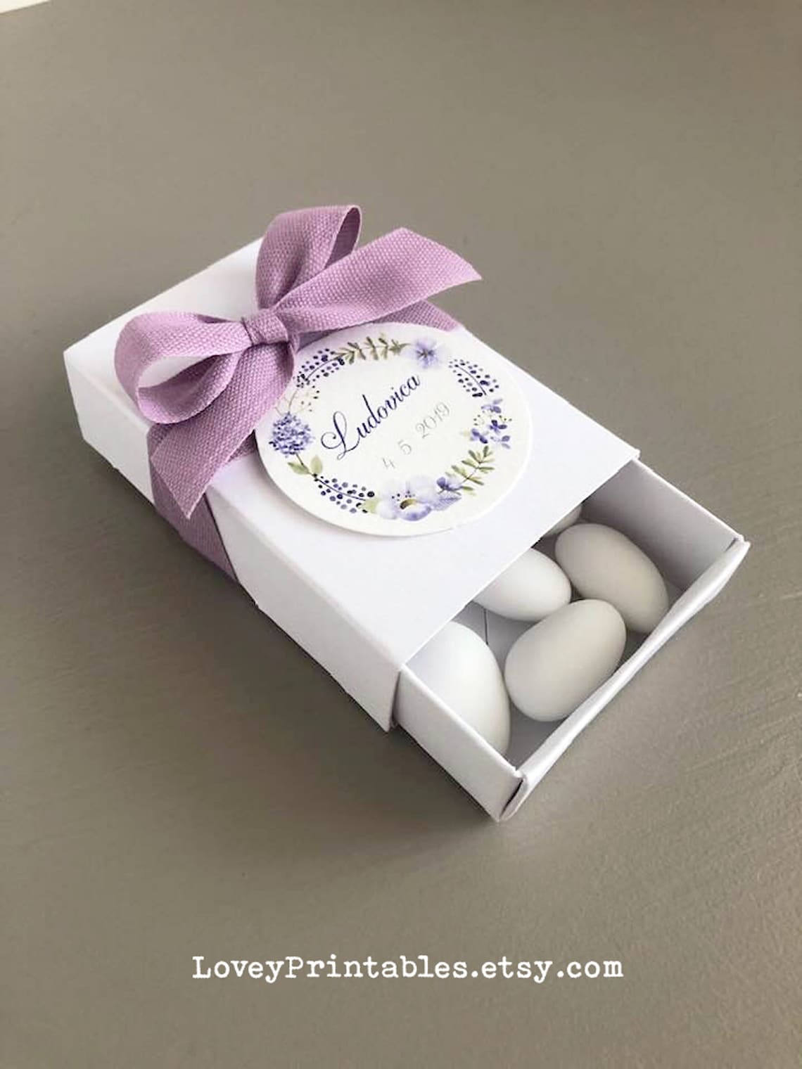 Portaconfetti Lilla Scatoline Confetti Cresima Scatoline | Etsy