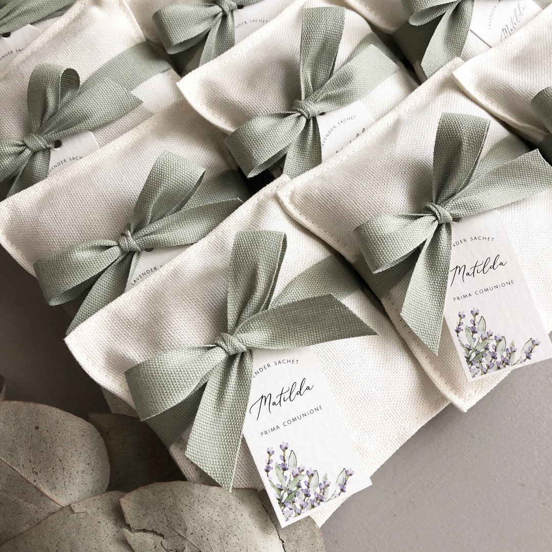 Natural Cotton Sachets With Dried Lavender Wedding & Party Favor-rustic ...