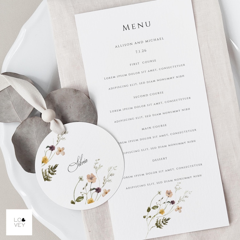 Cardboard Place Card With Ribbon & Wooden Pearl: Italian Paper - Etsy