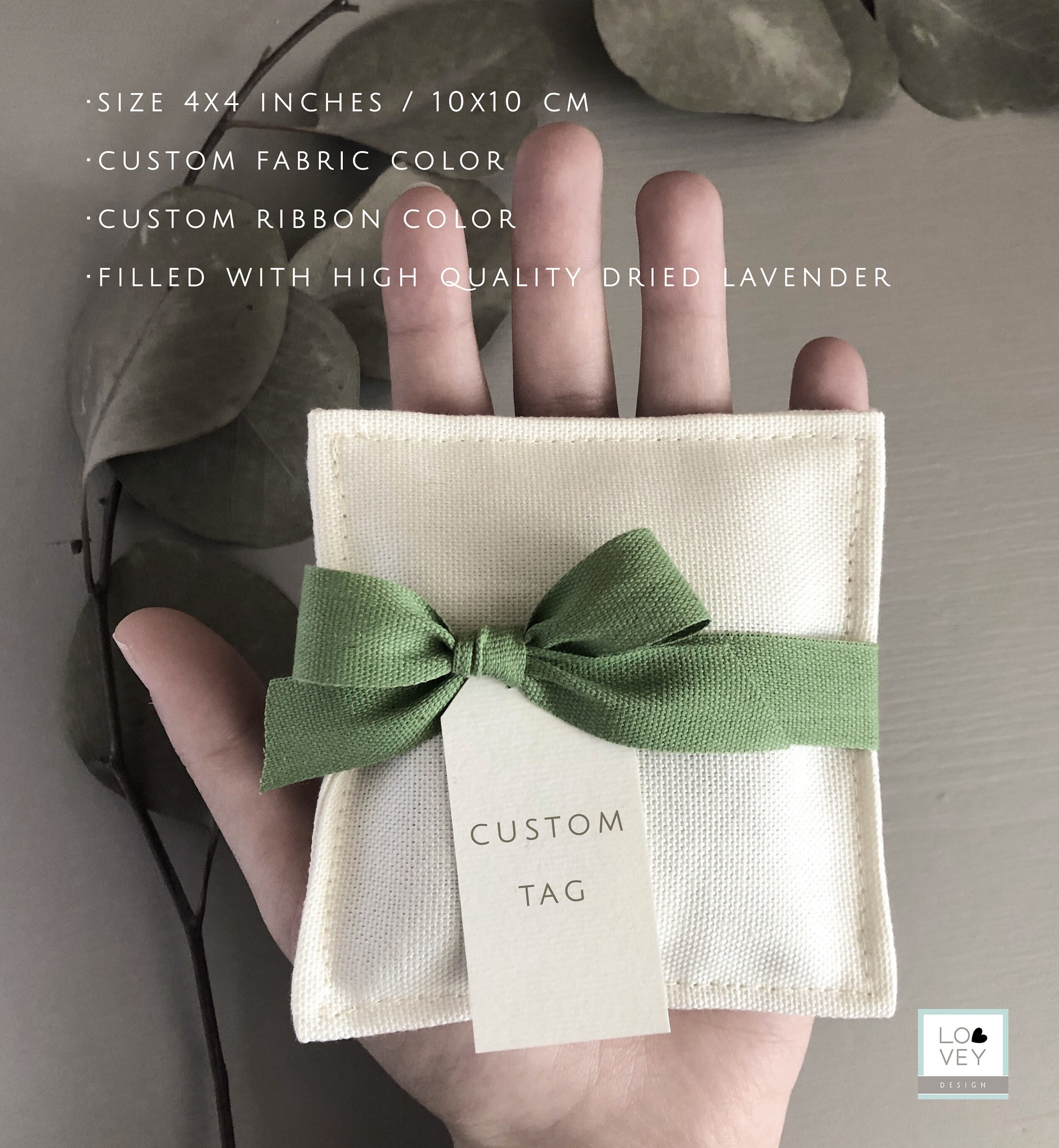 Natural Cotton Sachets With Dried Lavender Wedding & Party - Etsy