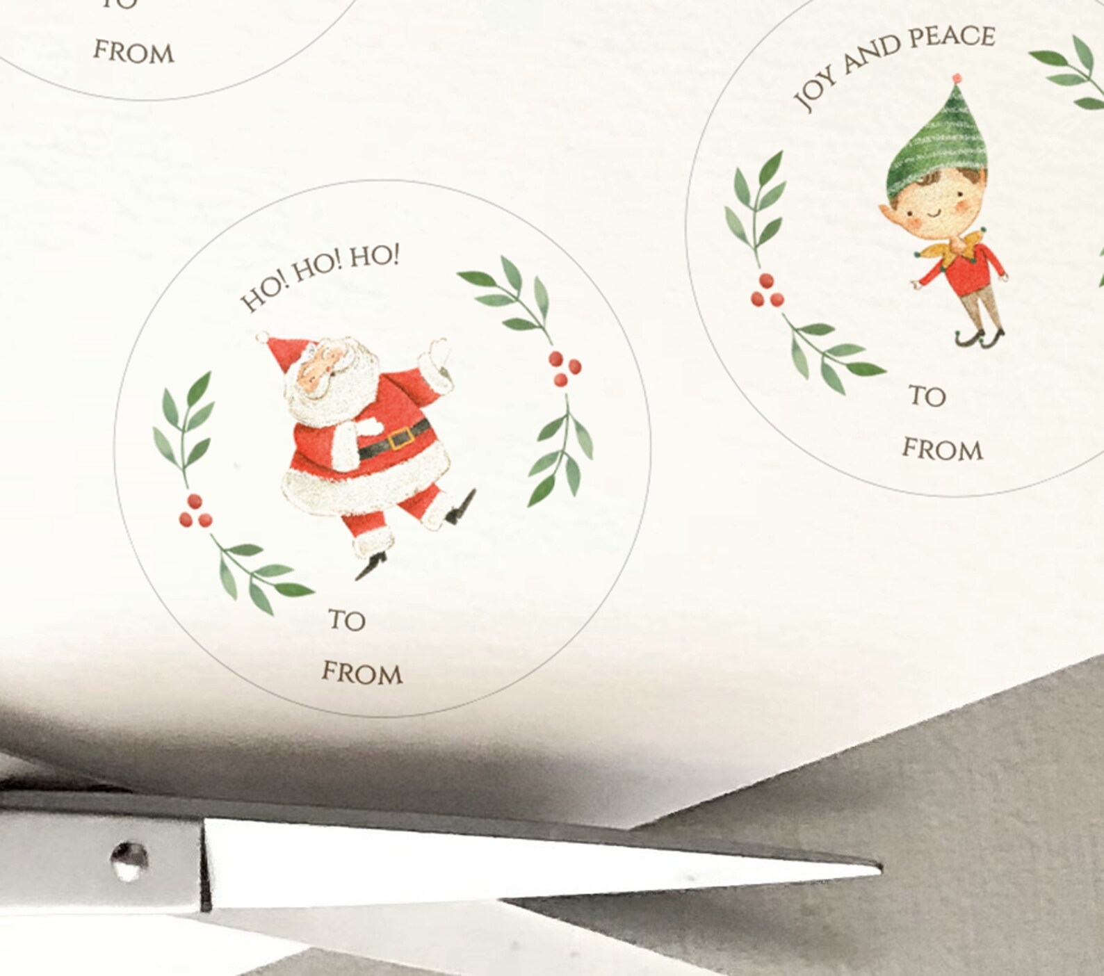 Holiday Printable Round Tags Instant Download Round Tags | Etsy