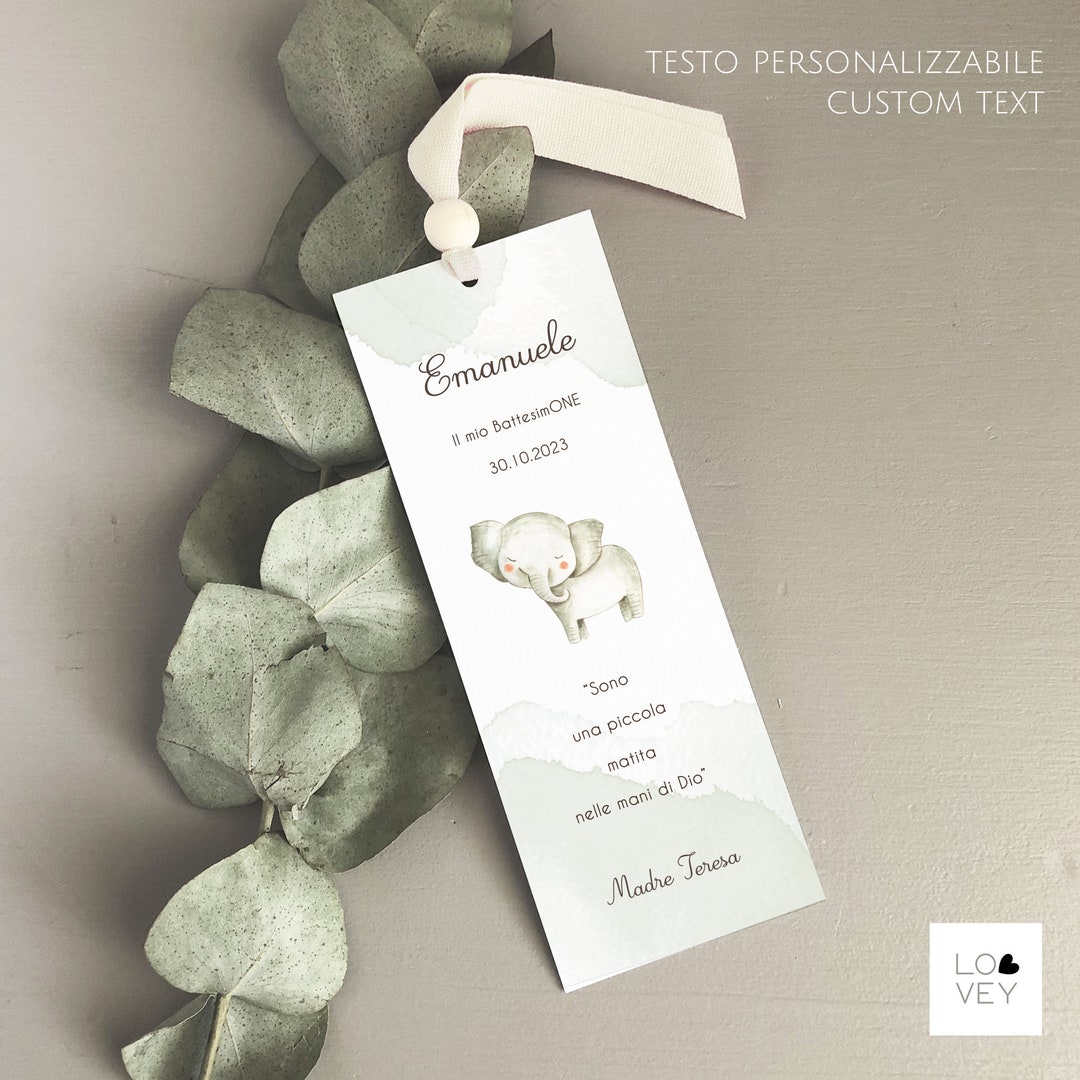 Custom Bookmark, New Born Favor, Baptism Placeholder, Baptism Guest ...