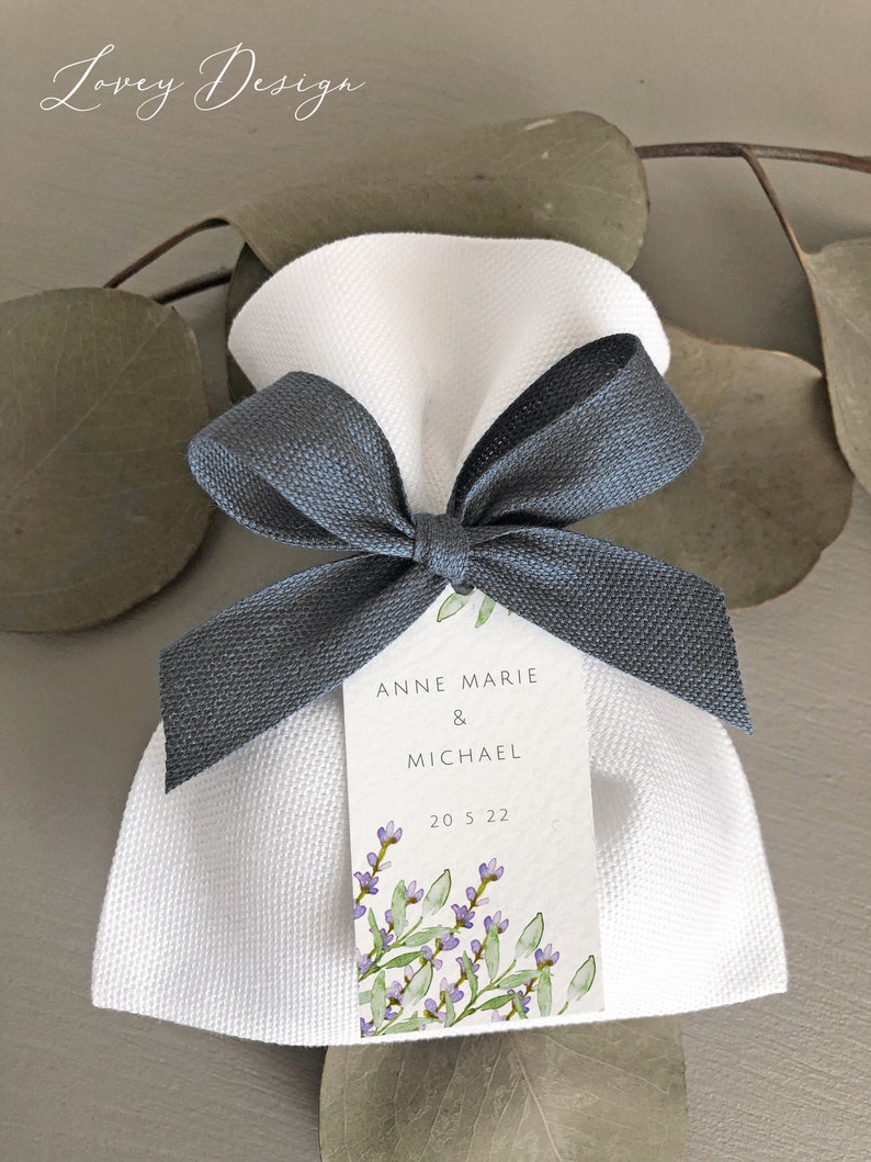 Diy Lavender Favor Bags DIY Guest Gift Bags Custom Thank You - Etsy