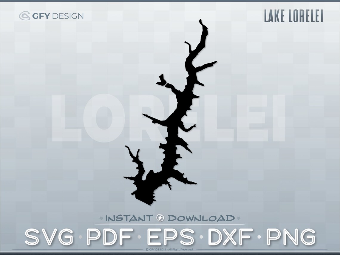 Lake Lorelei Vector Graphic Digital Files Instant Download - Etsy