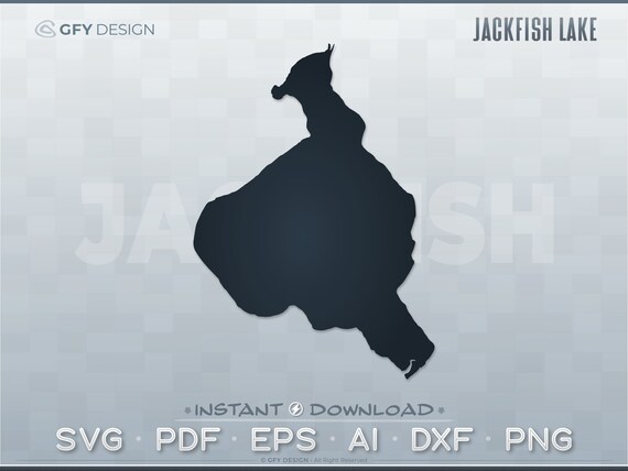 Jackfish Lake SVG Digital File Set Saskatchewan SK Single | Etsy