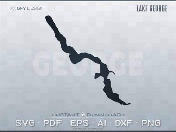 Lake George Michigan SVG Digital File Set MI Vector Outline - Etsy India