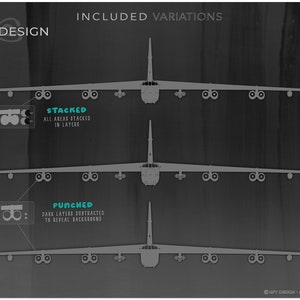 Premium B-52 Bomber Vector/svg Graphic Set Stratofortress BUFF ...