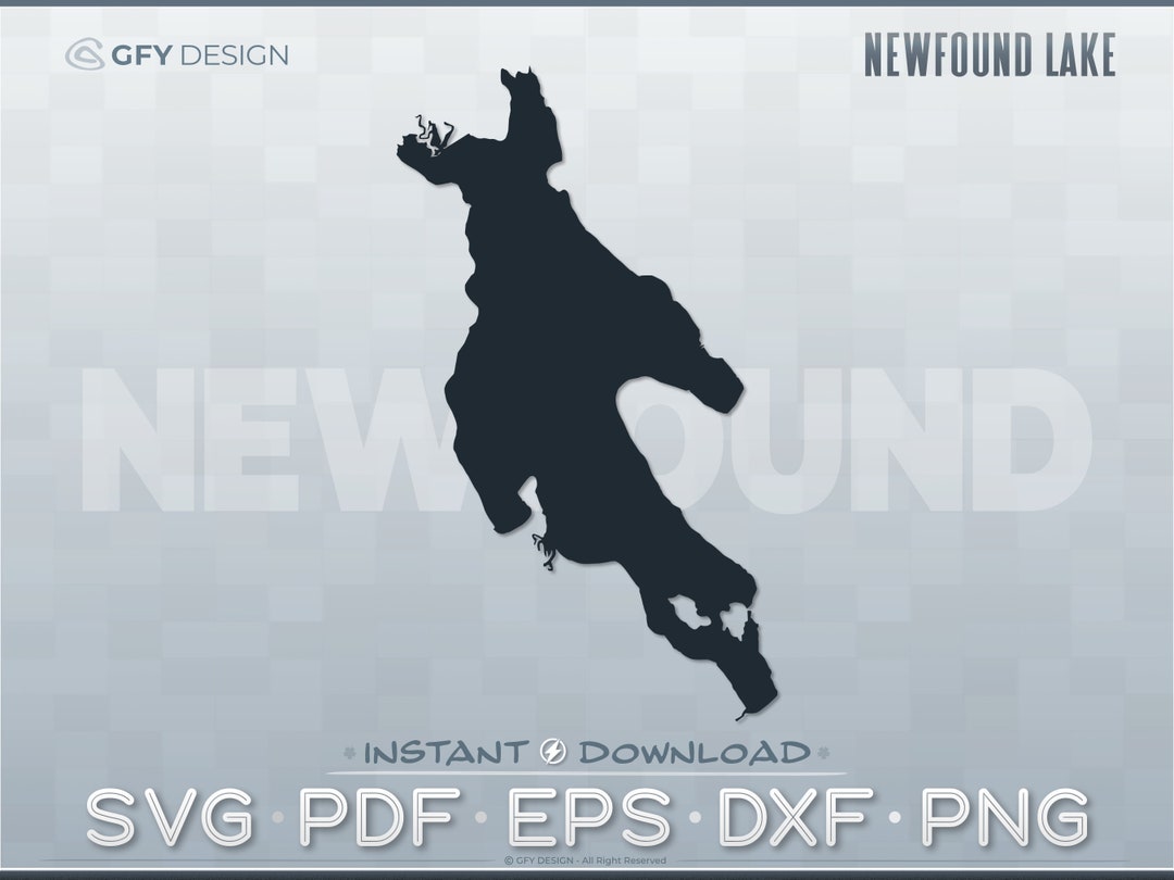 Newfound Lake SVG Vector Graphic - New Hampshire - Ideal for Decals ...