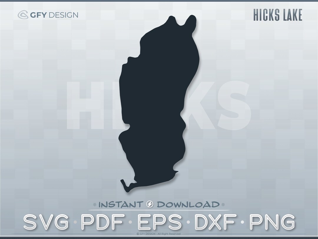 Hicks Lake - SVG Vector Graphic | Michigan - Ideal for Decals, Apparel ...