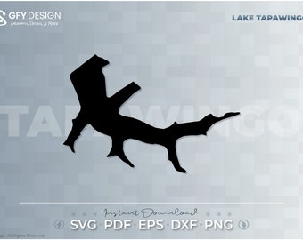 Lake Norman Vector Graphic Cut File Map Print Ready | Etsy