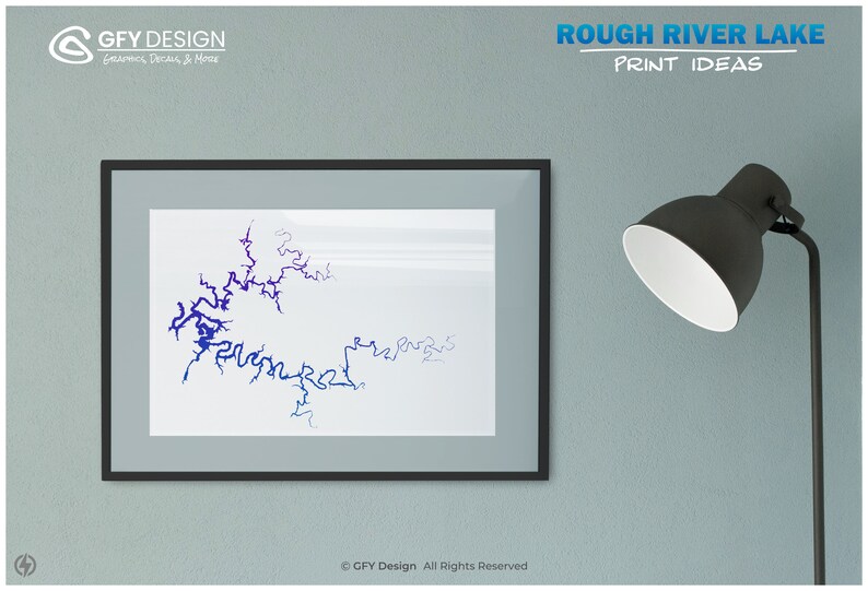 Rough River Lake - Vector Graphic, Cut File, Map, Print Ready, Kentucky ...