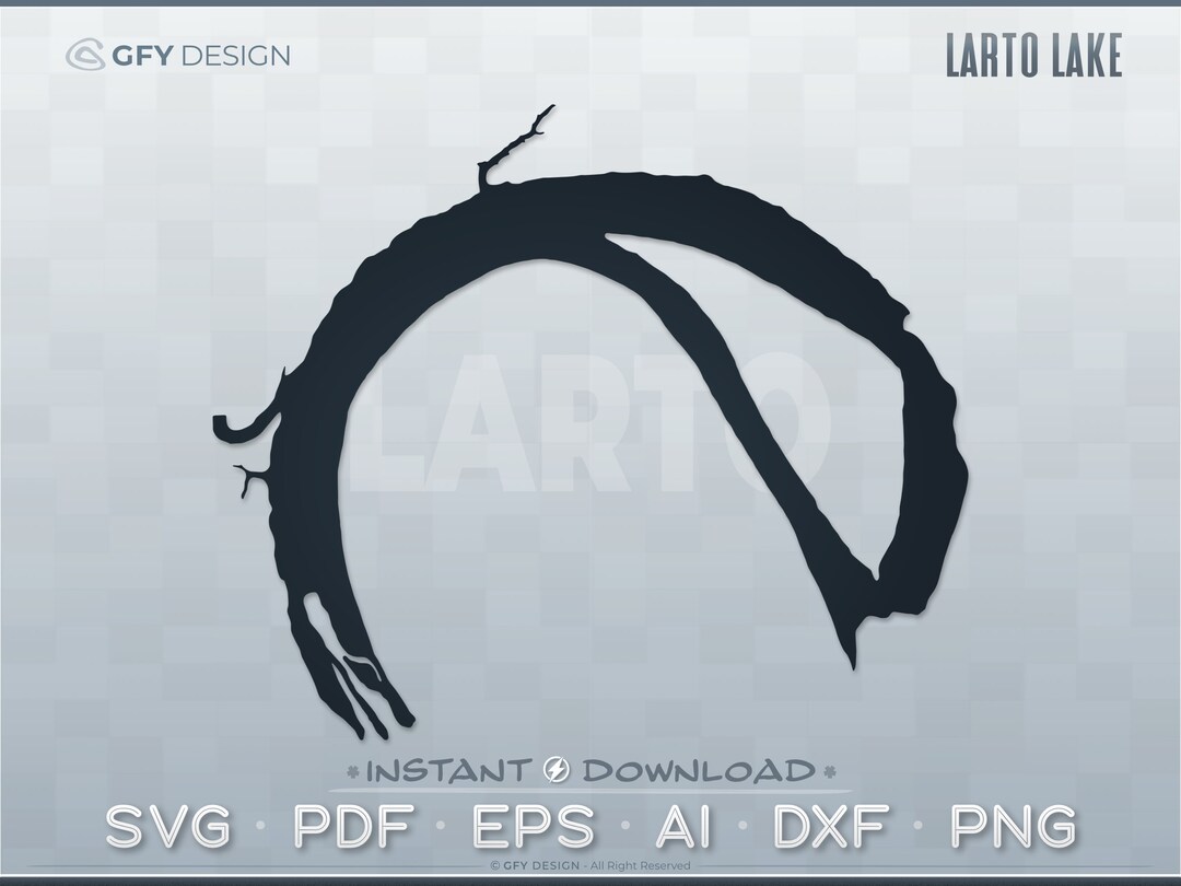 Larto Lake SVG Graphic - Digital File Set - Louisiana | Vector Outline ...