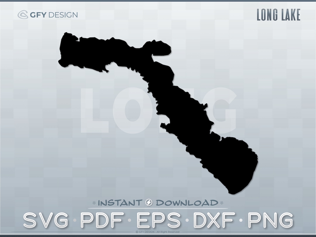Long Lake SVG Vector Graphic - Michigan, MI, Ideal for Cut Files, 3D ...