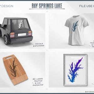 Bay Springs Lake - SVG Vector Graphic Set (tennessee, Digital Files ...