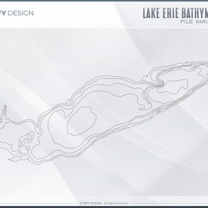 Lake Erie - Bathymetric Depth Layers SVG File Set - Great Lakes ...