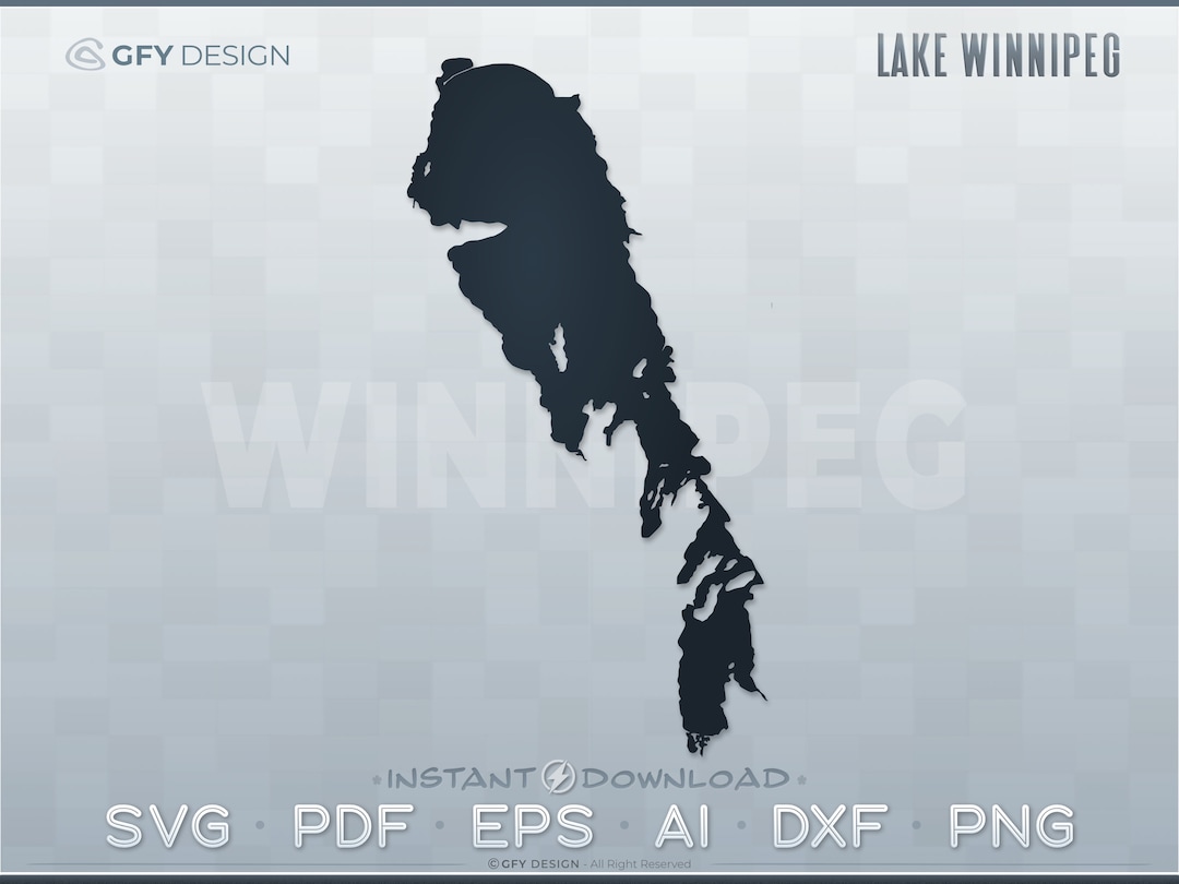 Lake Winnipeg SVG - Digital File Set - Manitoba, Canada | Vector ...