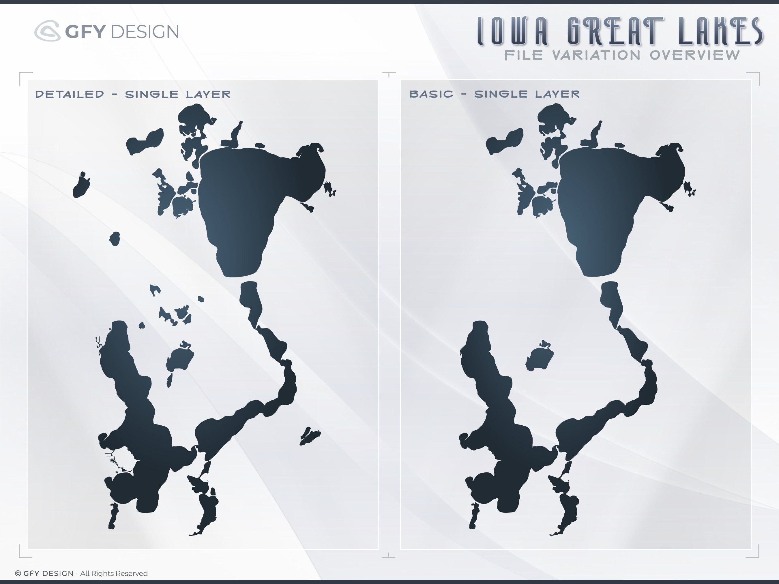 Iowa Great Lakes Super Bundle - 184 File Vector Graphic Set | West ...