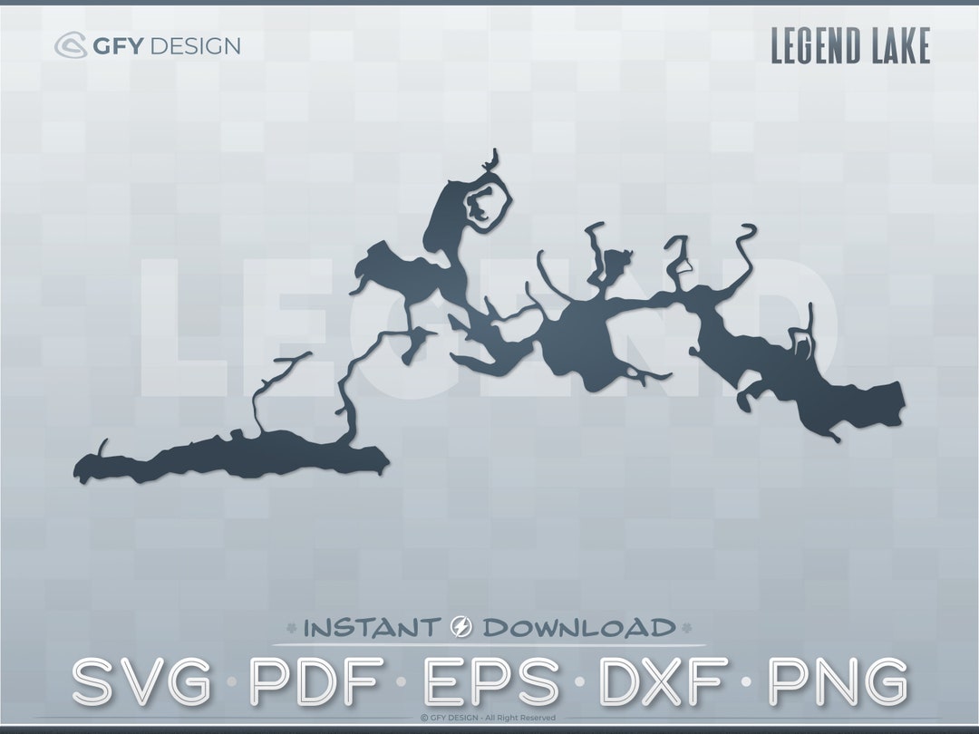 Legend Lake SVG Vector Graphic - Wisconsin - Ideal for Decals, Apparel ...