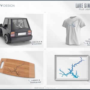 Lake Sinclair SVG - Digital File Set - Georgia | Vector Outline Map ...