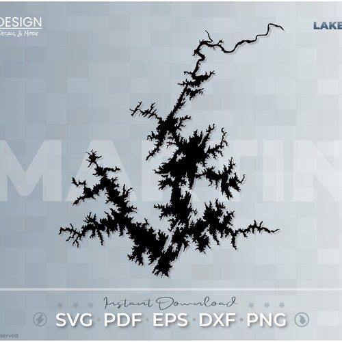 Norfork Lake Vector Graphic Cut File Map Arkansas Print - Etsy