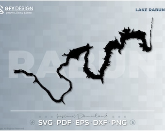 Lake Norman Vector Graphic Cut File Map Print Ready | Etsy