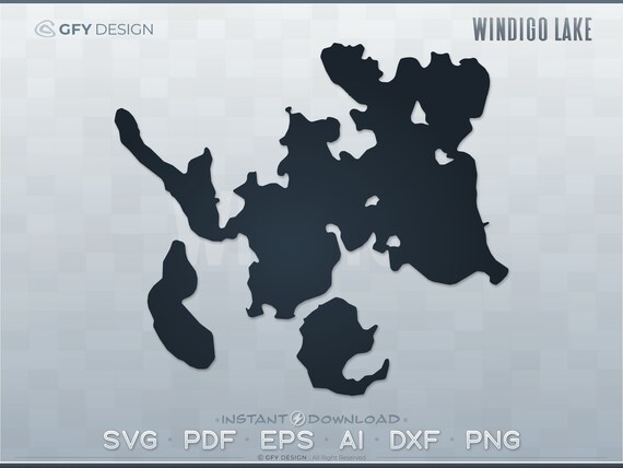Windigo Lake SVG Digital File Set Wisconsin Vector - Etsy