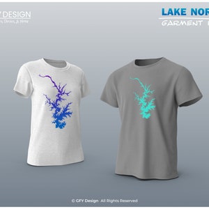 Lake Norman - Vector Graphic, Cut File, Map, Print Ready, Digital File ...