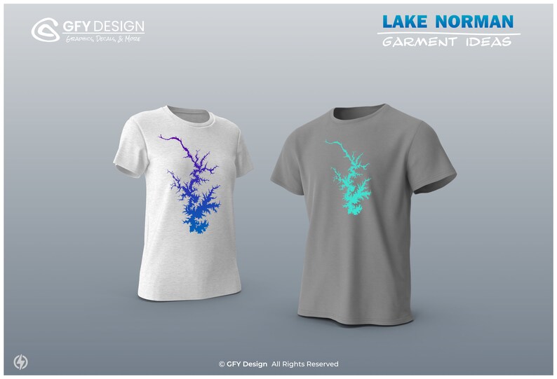 Lake Norman - Vector Graphic, Cut File, Map, Print Ready, Digital File ...