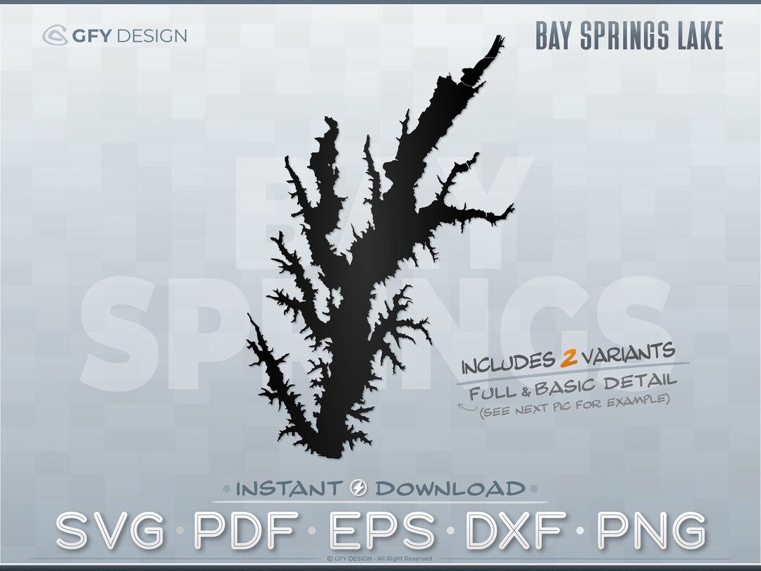 Bay Springs Lake - SVG Vector Graphic Set (tennessee, Digital Files ...