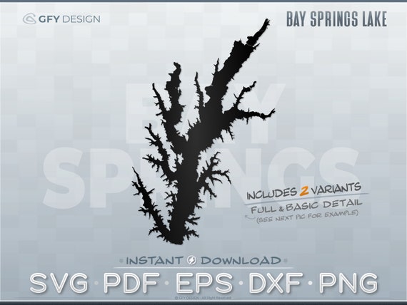 Bay Springs Lake SVG Vector Graphic Set tennessee Digital | Etsy
