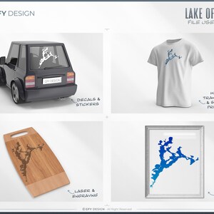 Lake of Bays SVG - Digital File Set - Ontario | Vector Outline Map ...