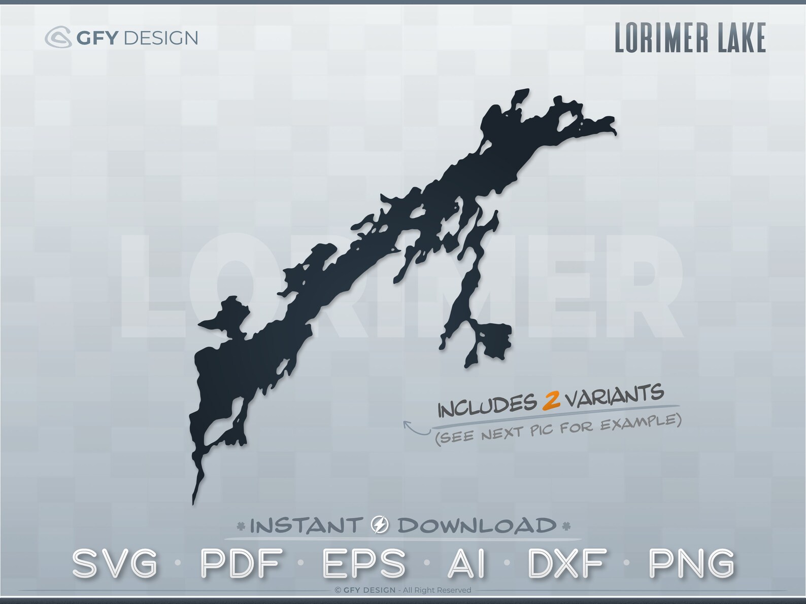 Lorimer Lake SVG - Digital File Set - Ontario Canada; Single Layer ...