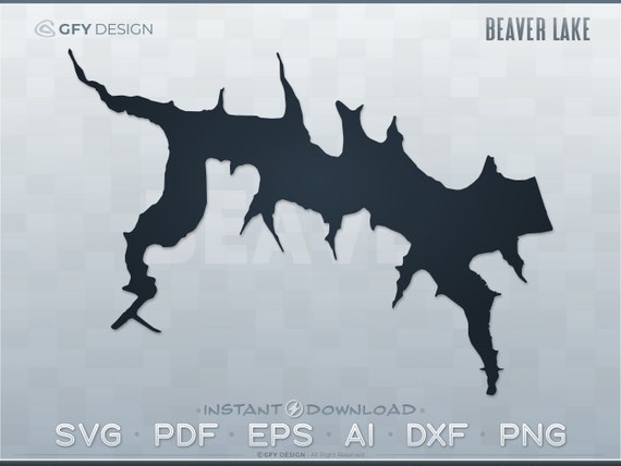 Beaver Lake SVG Digital File Set Nebraska Vector Outline - Etsy