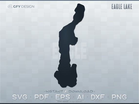 Eagle Lake SVG Digital File Set Minnesota Vector Outline - Etsy