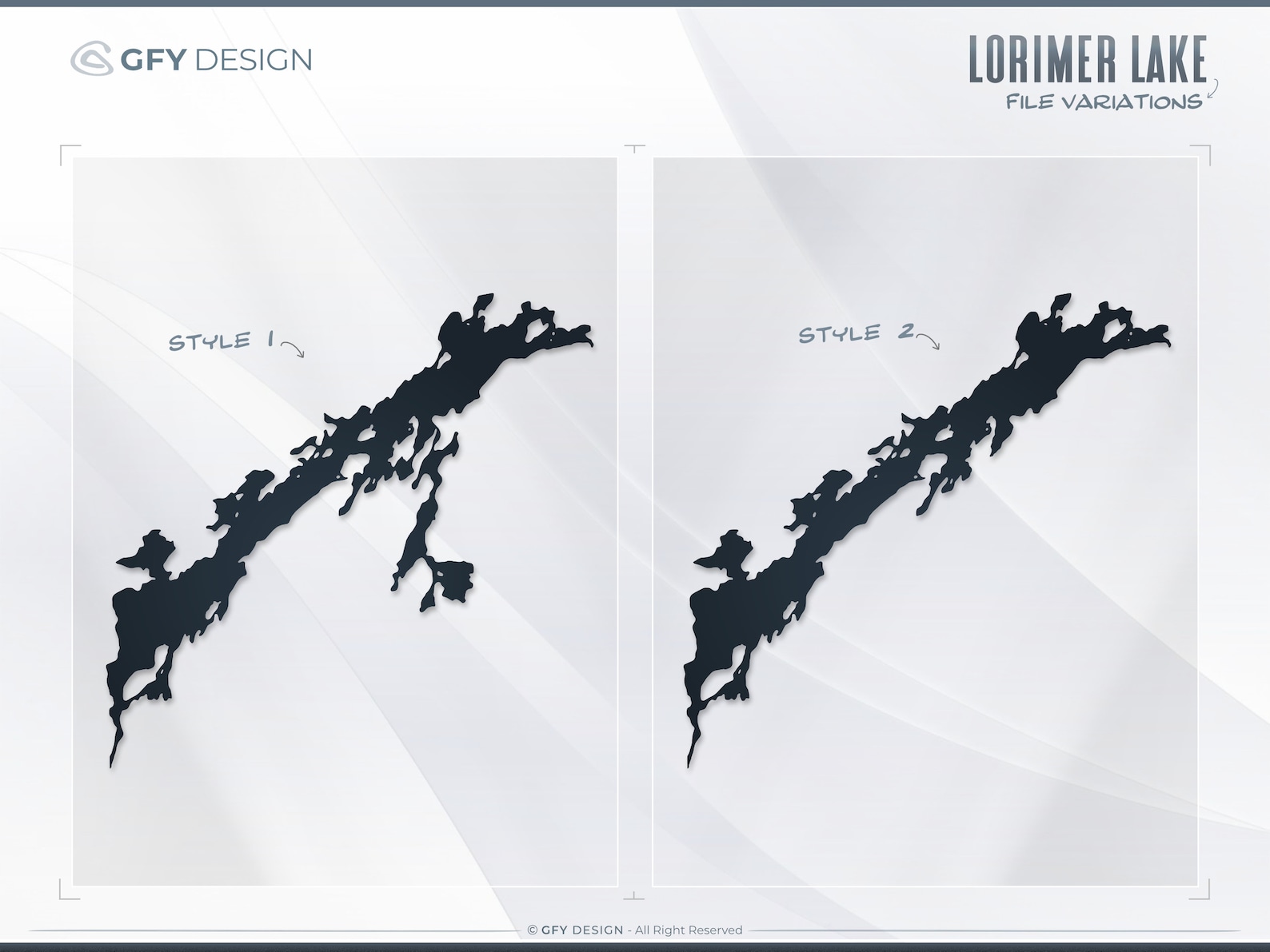 Lorimer Lake SVG - Digital File Set - Ontario Canada; Single Layer ...