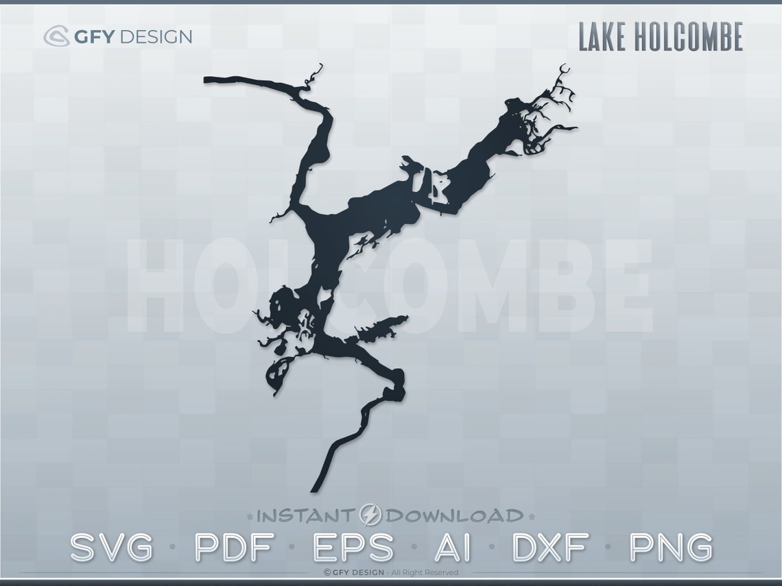 Lake Holcombe SVG Digital File Set Wisconsin Vector - Etsy