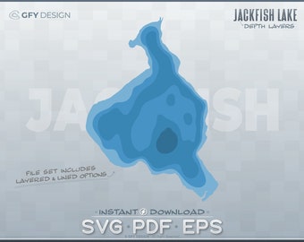 Jackfish Lake Map - Etsy Australia