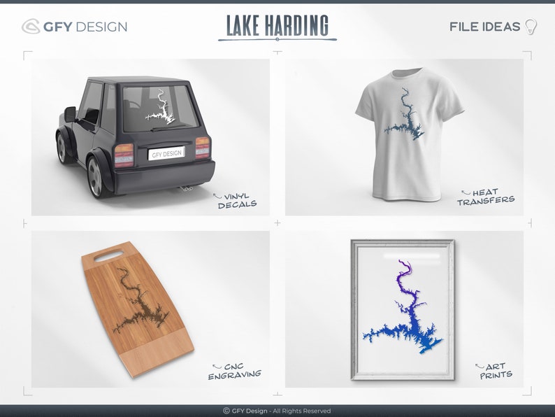 Lake Harding Vector Graphic SVG georgia Alabama Map - Etsy